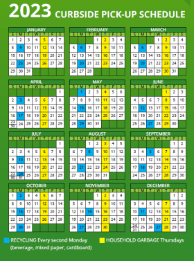 Curbside Recycling Calendar – Official Site of the Town of Churchill Falls